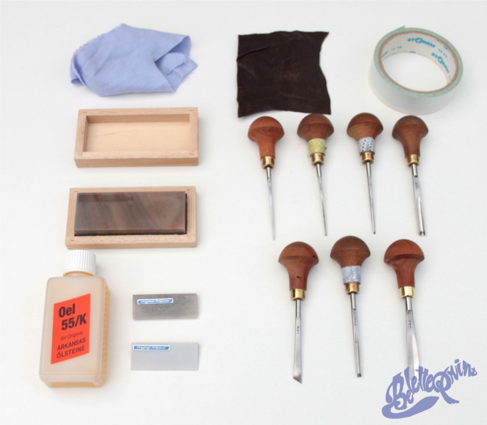 Comment j'affûte mes gouges de linogravure - Belette Print